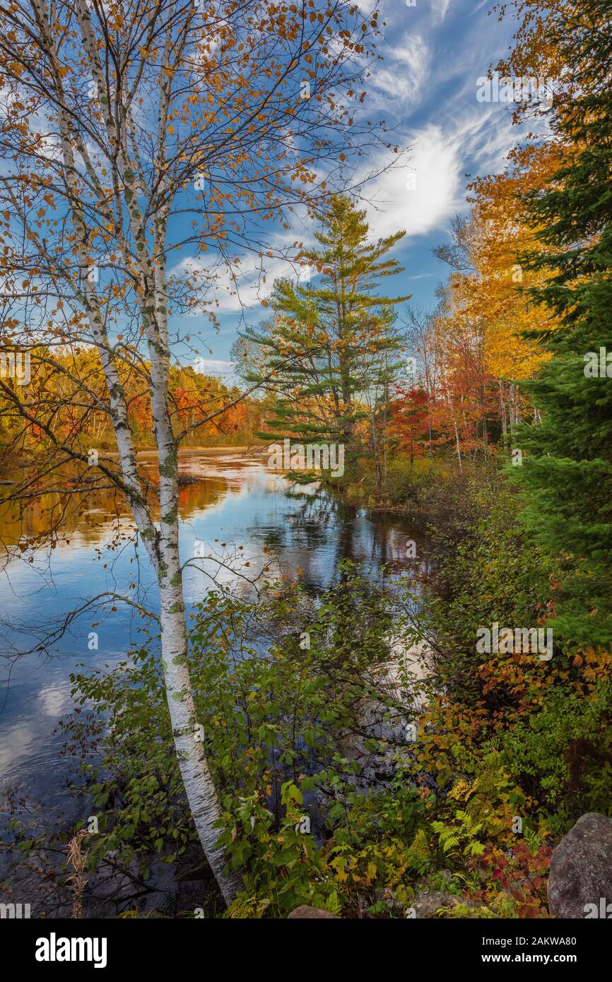 Fall colors on the Chippewa River in the Chequamegon National Forest ...
