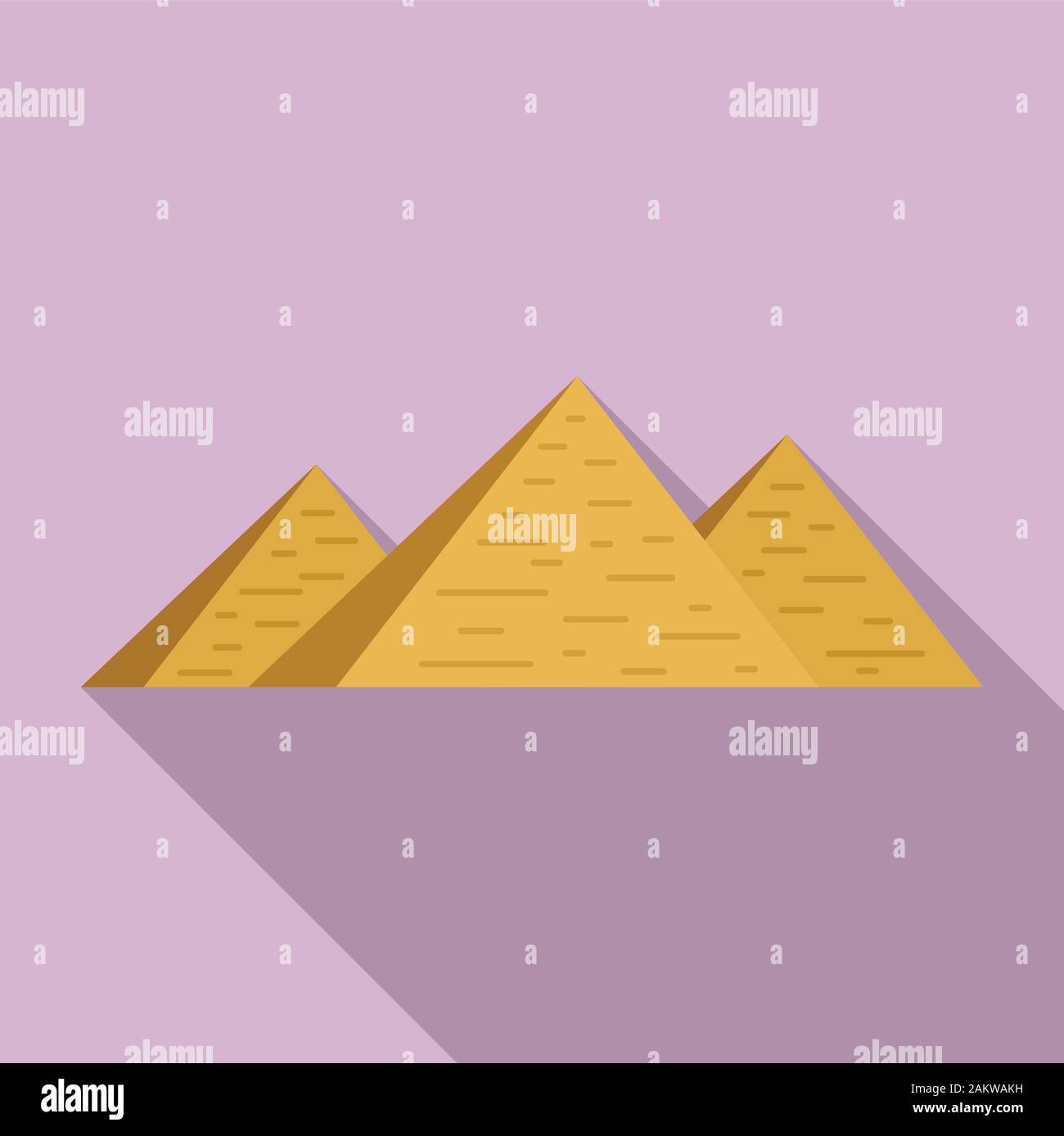 Egypt pyramids icon. Flat illustration of Egypt pyramids vector icon ...