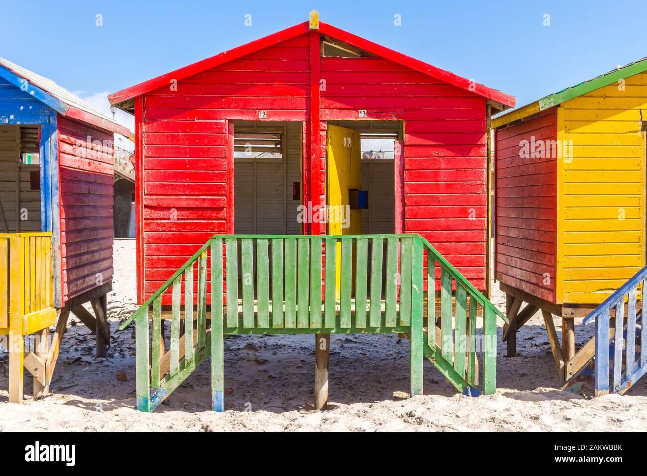 Muizenberg beach huts hi-res stock photography and images - Alamy