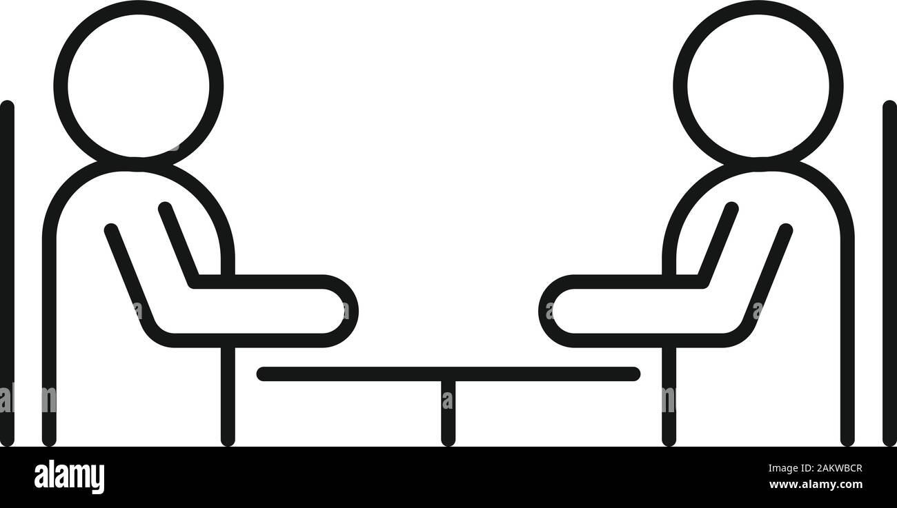 Cooperation discussion icon. Outline cooperation discussion vector icon ...