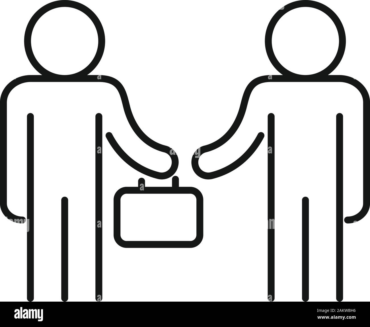 Money case cooperation icon. Outline money case cooperation vector icon ...