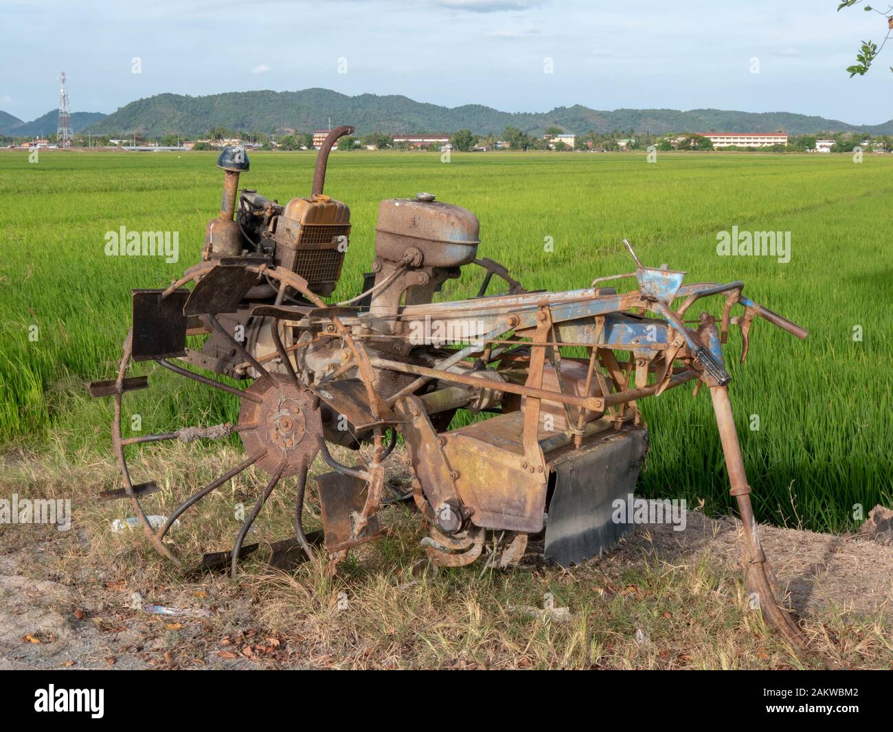 two wheeled tractor or power tiller Stock Photo - Alamy