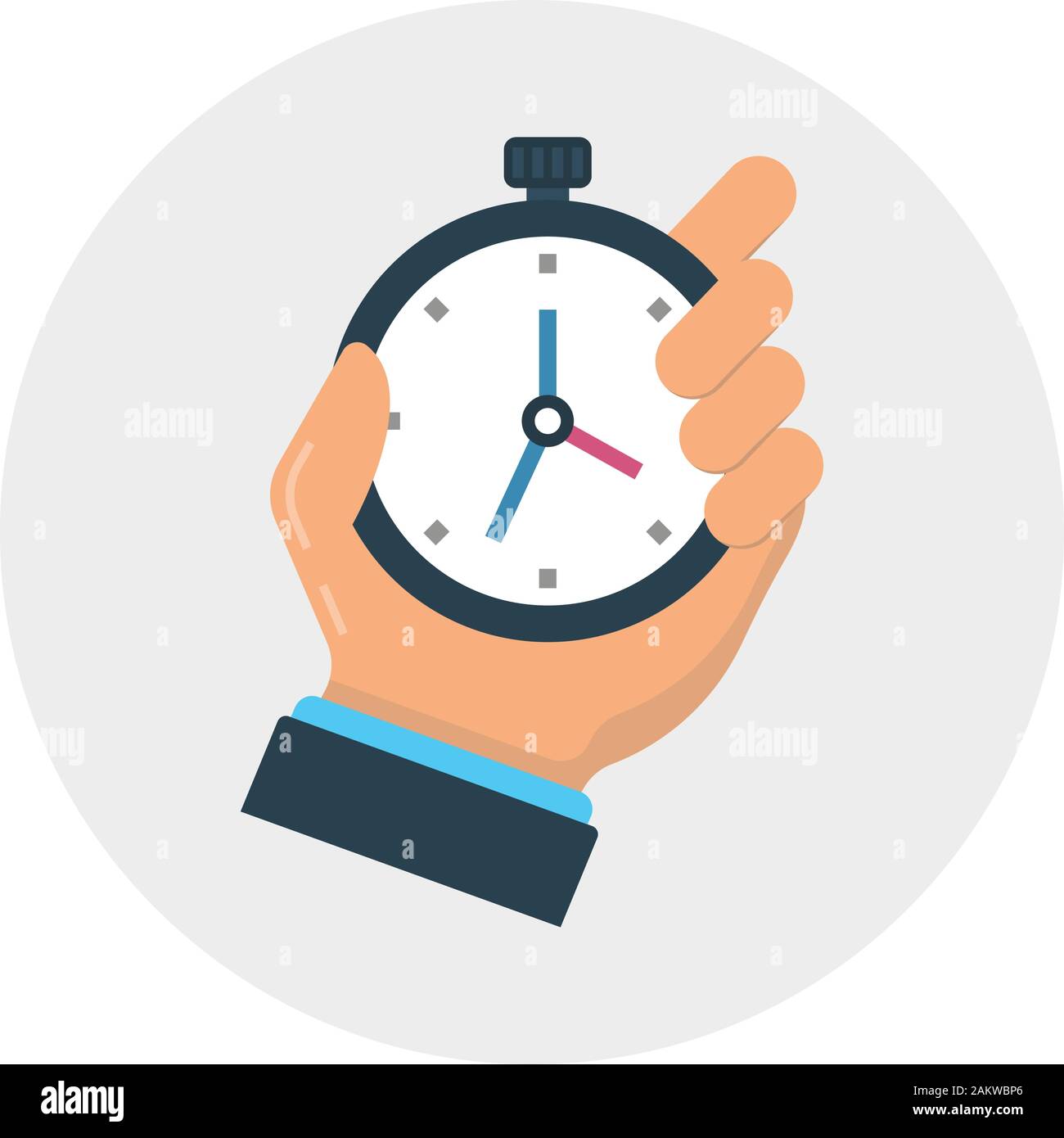 Hand holding stopwatch Stock Vector Images - Alamy