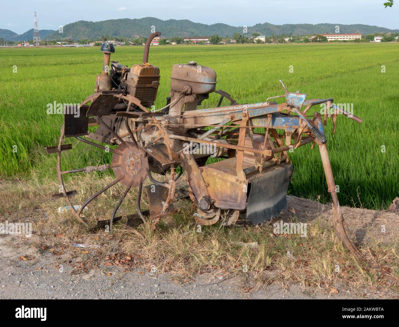 two wheeled tractor or power tiller Stock Photo - Alamy