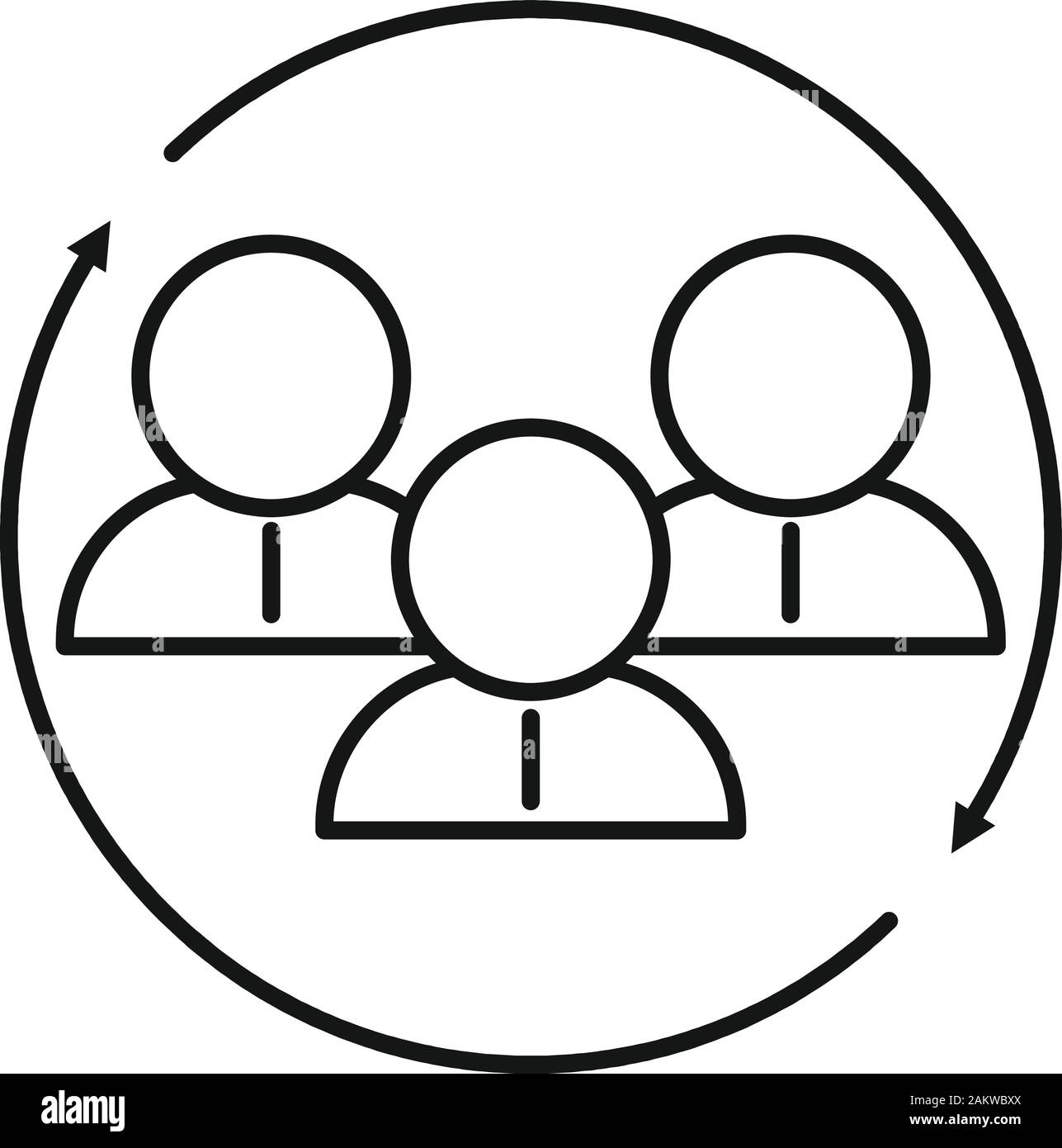 Business cooperation icon. Outline business cooperation vector icon for ...