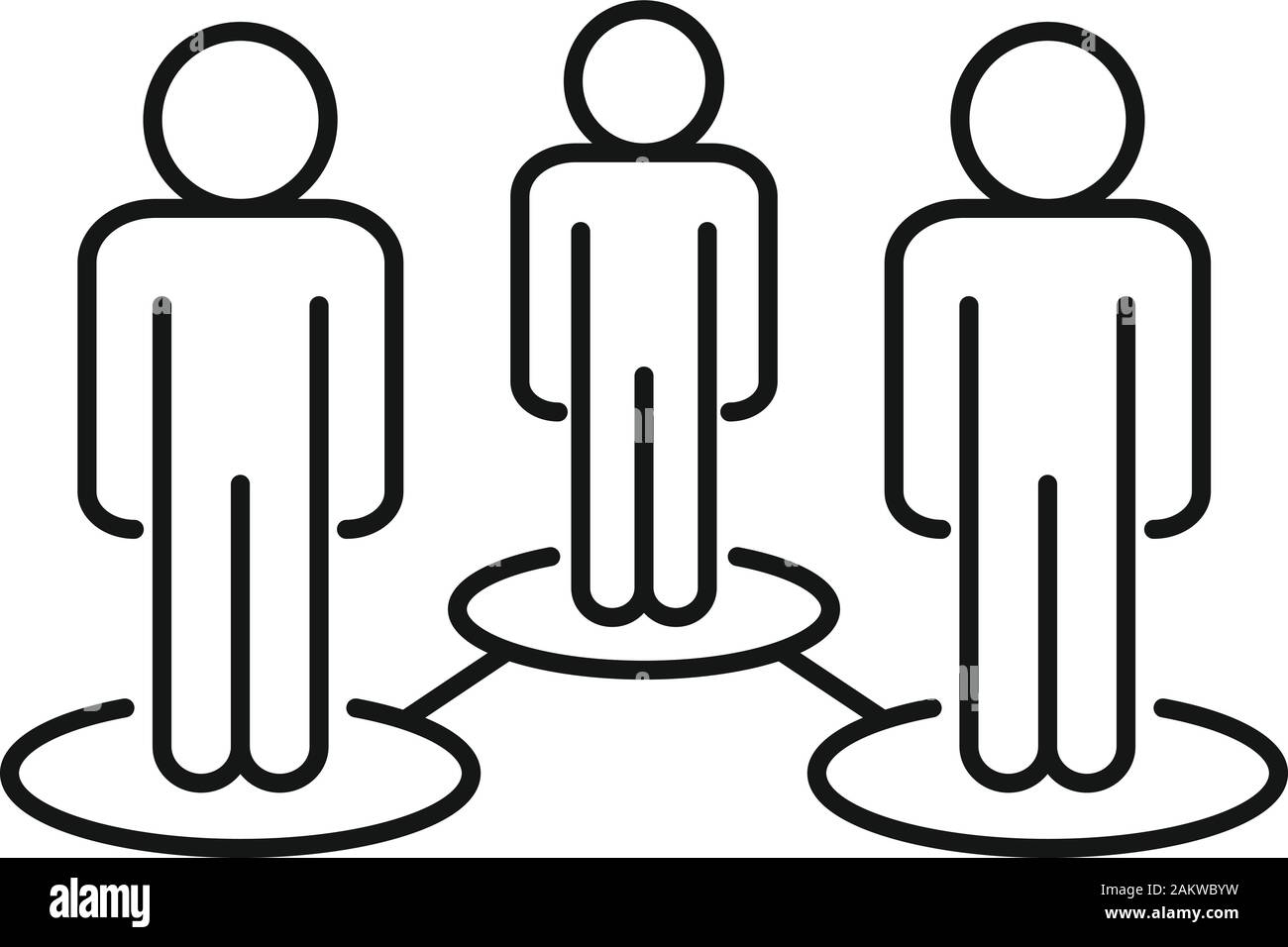 Success cooperation icon. Outline success cooperation vector icon for ...