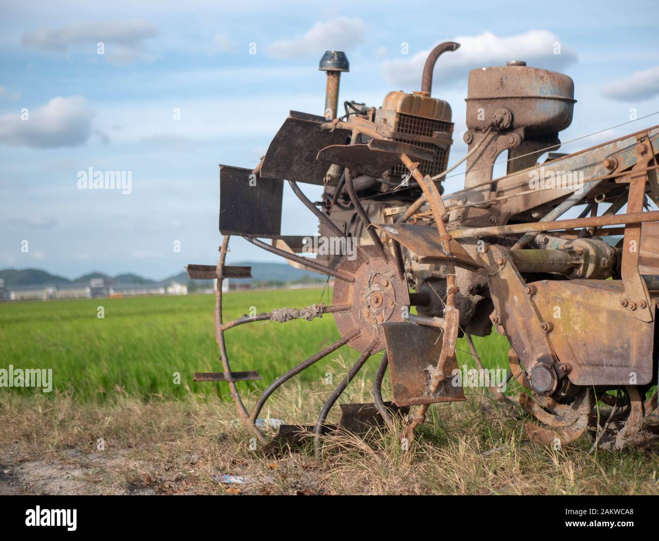 two wheeled tractor or power tiller Stock Photo - Alamy