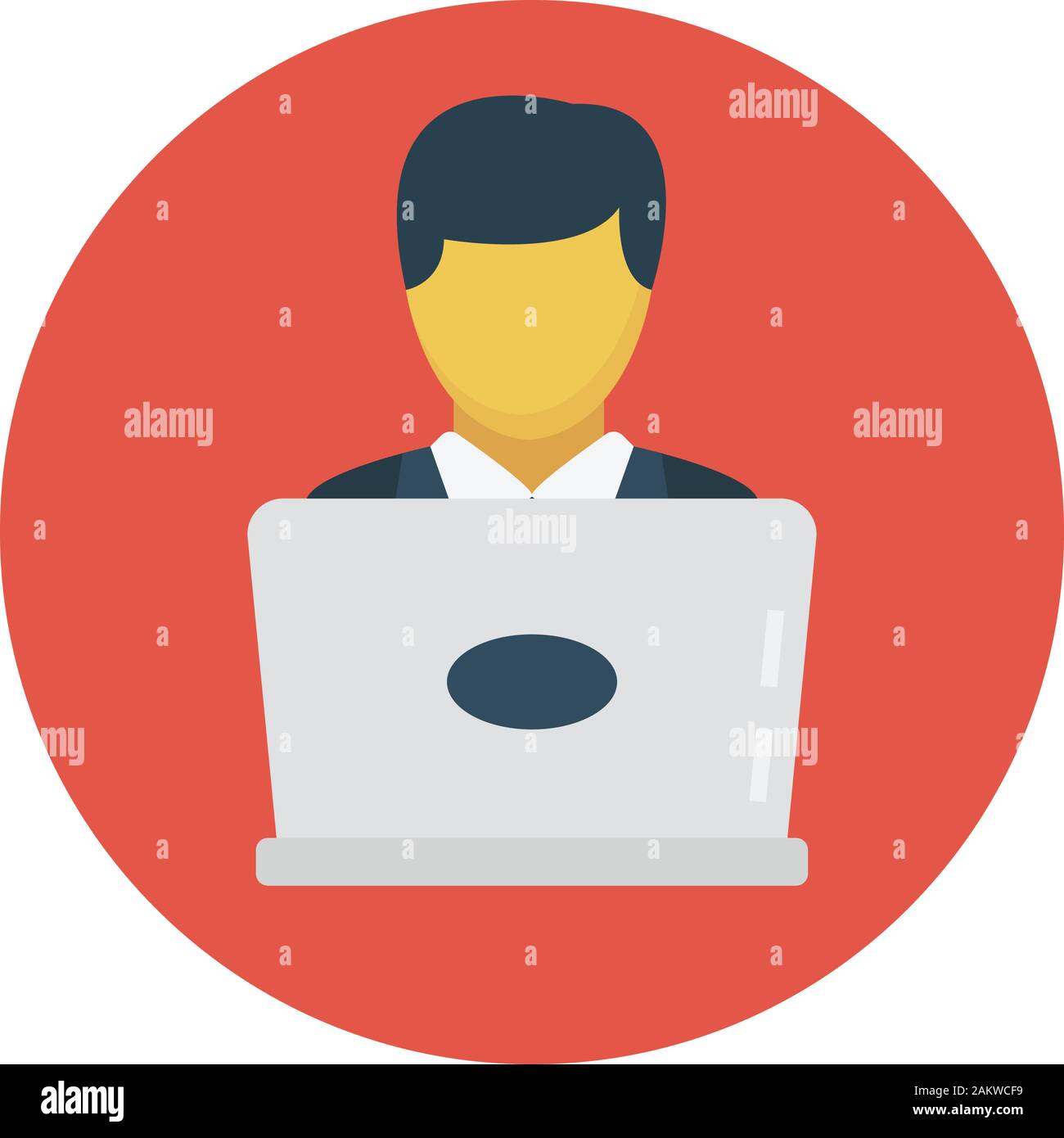 Typing laptop user using Stock Vector Images - Alamy