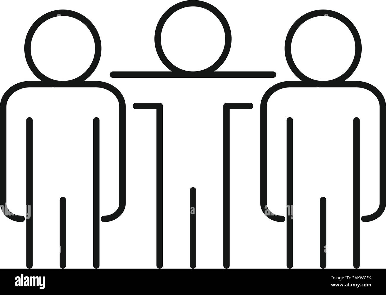 Company cooperation icon. Outline company cooperation vector icon for ...