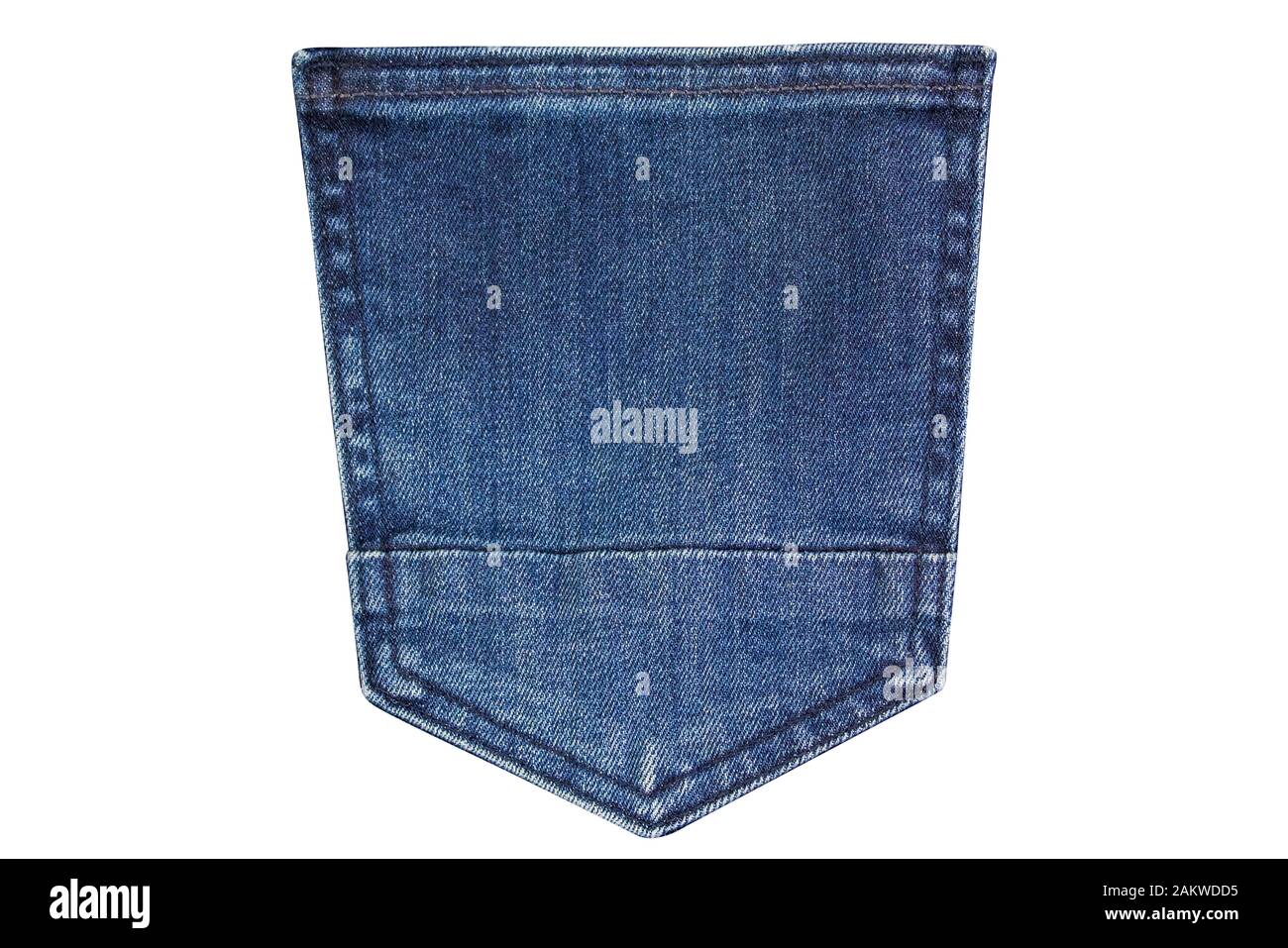 Cutout back pocket, denim texture on isolated background Stock Photo ...