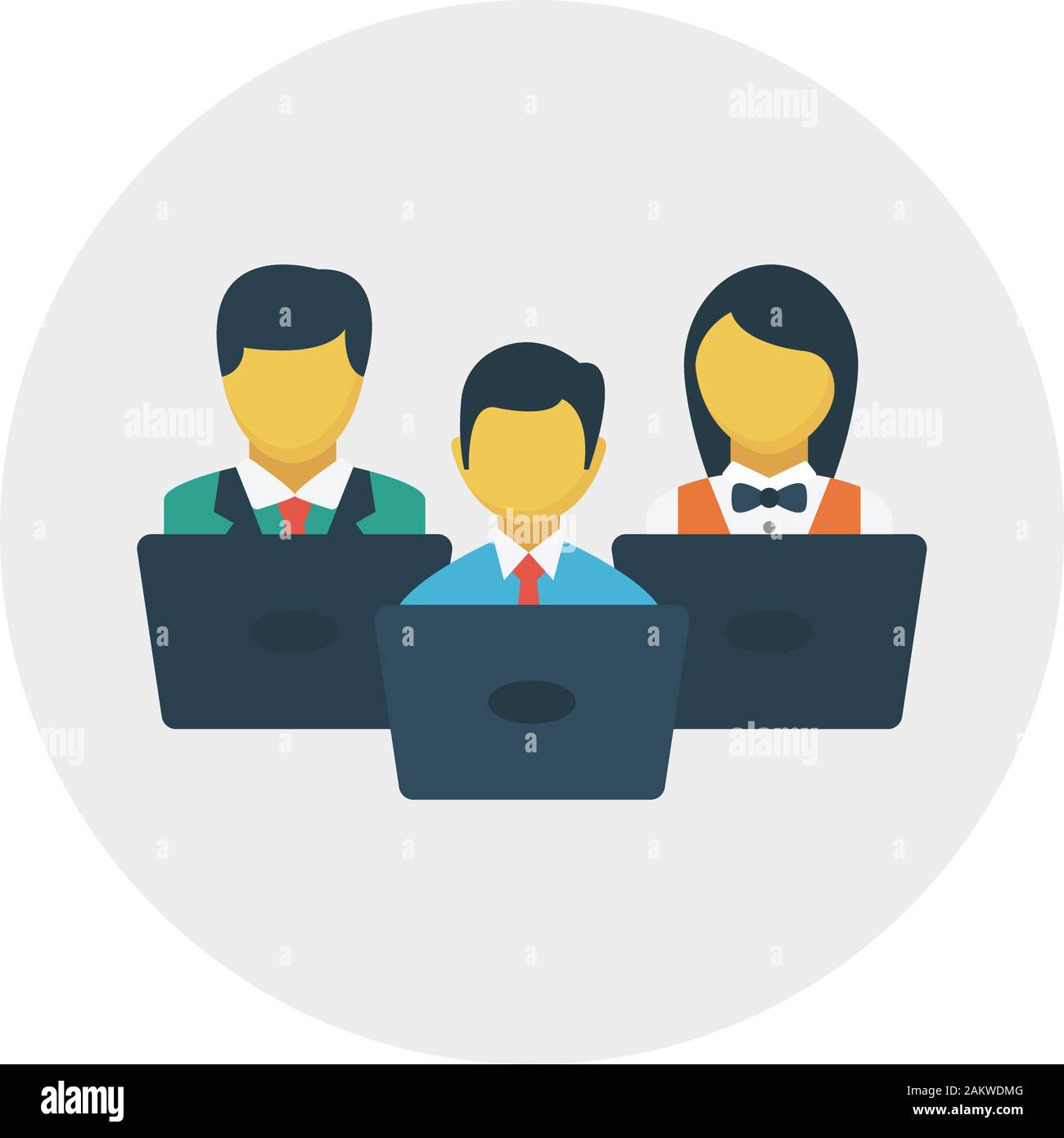 Working with employees Cut Out Stock Images & Pictures - Alamy