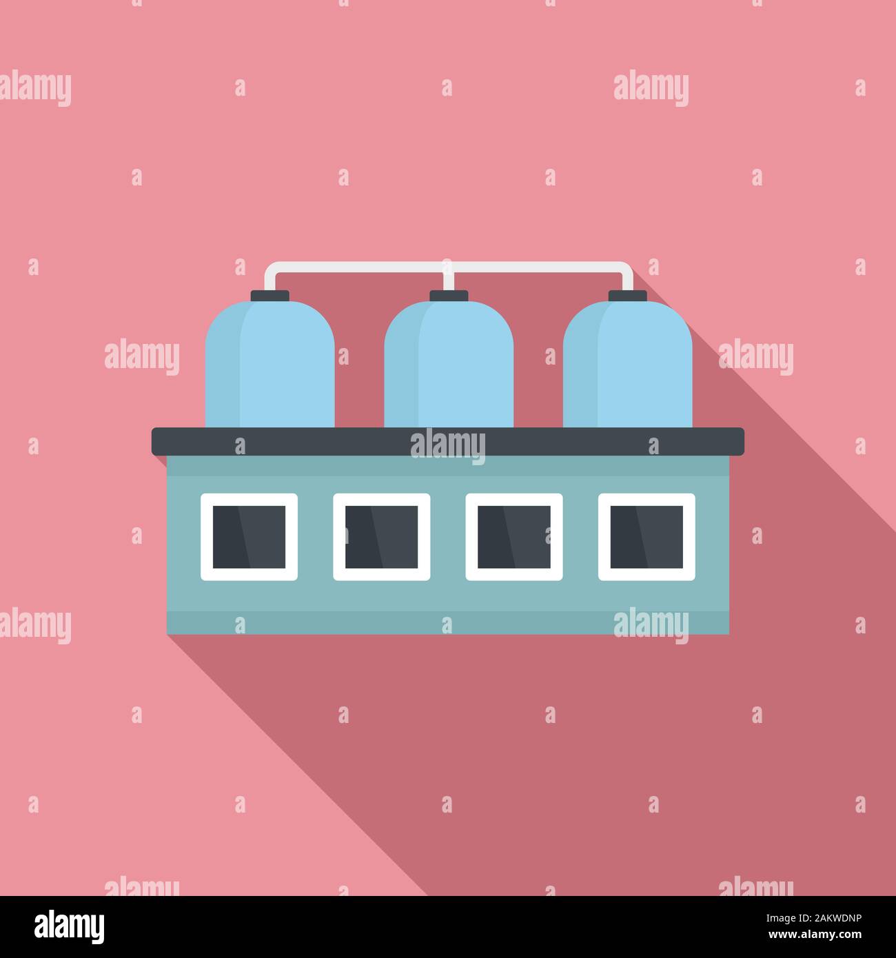 Milk factory building icon. Flat illustration of milk factory building ...