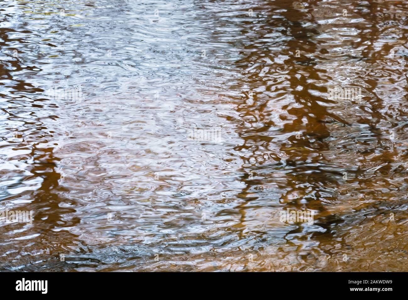 View to the reflection on the water surface Stock Photo - Alamy