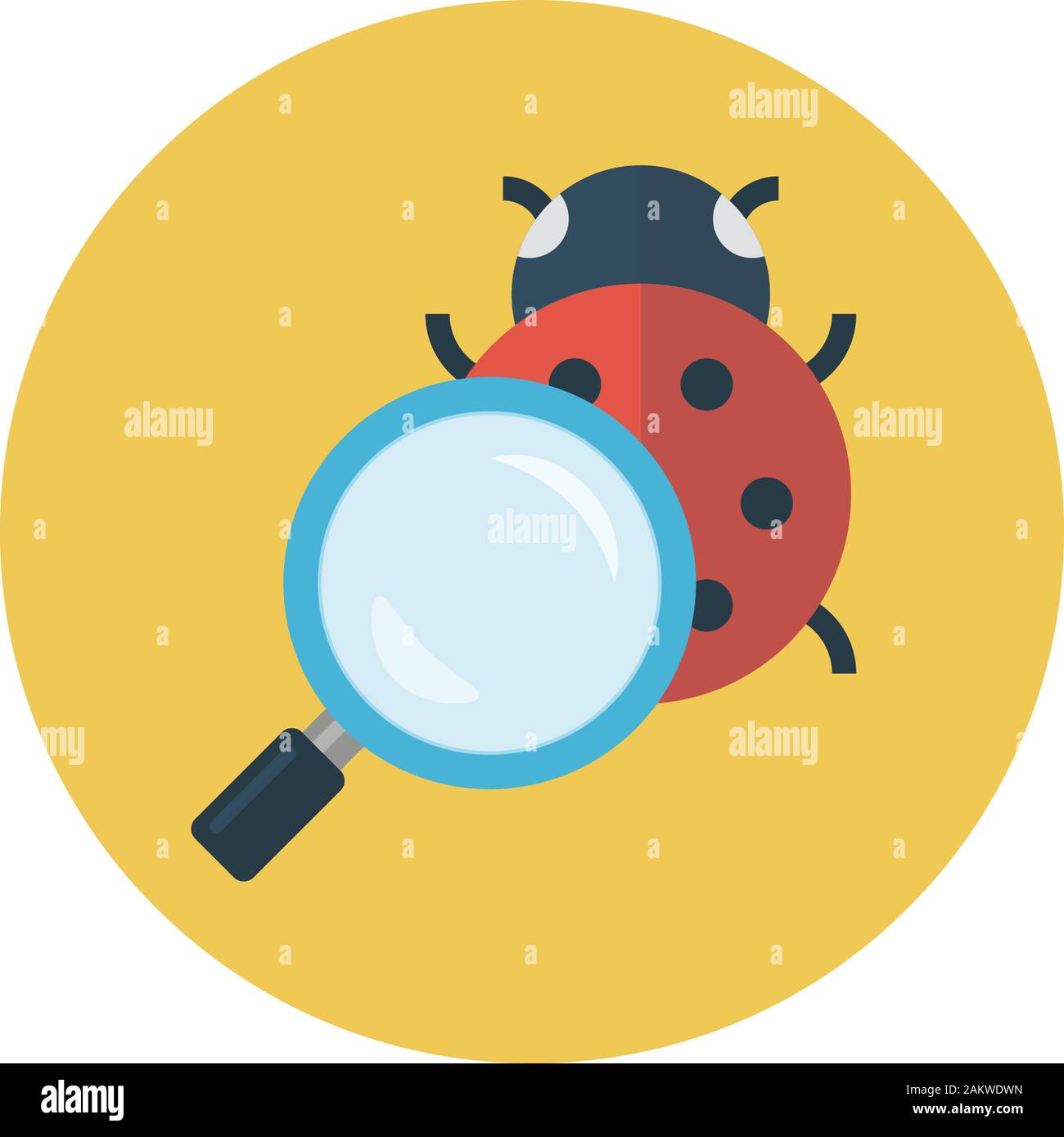 Bug magnifying glass Cut Out Stock Images & Pictures - Alamy