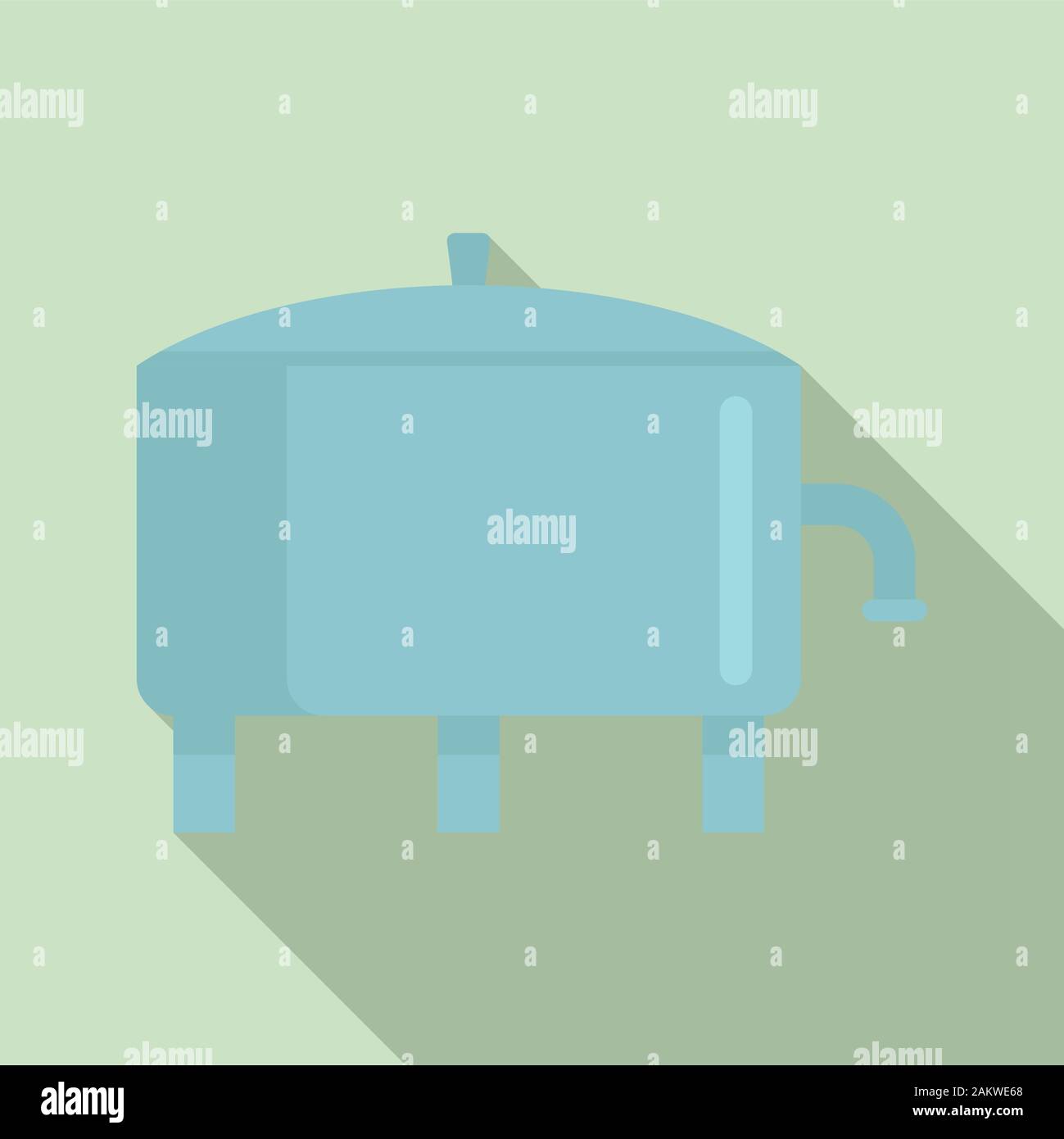 Milk factory tank icon. Flat illustration of milk factory tank vector ...