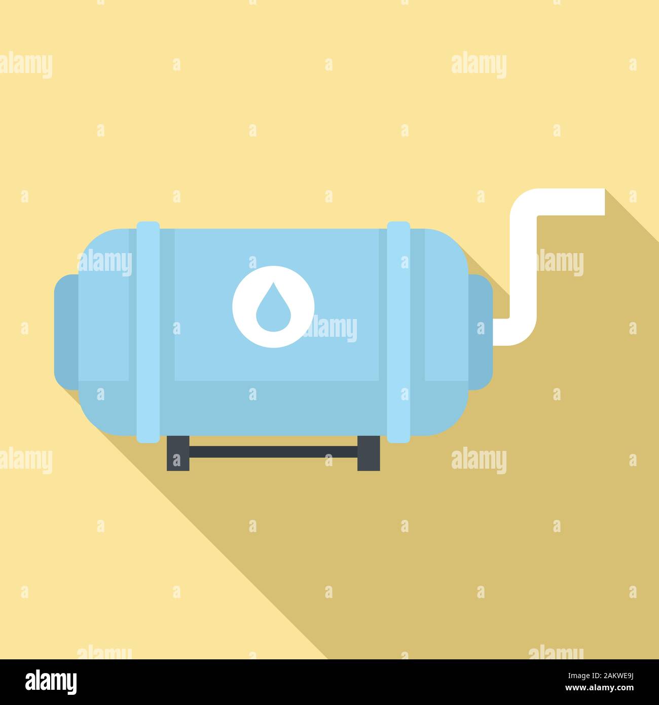 Full milk tank icon. Flat illustration of full milk tank vector icon ...