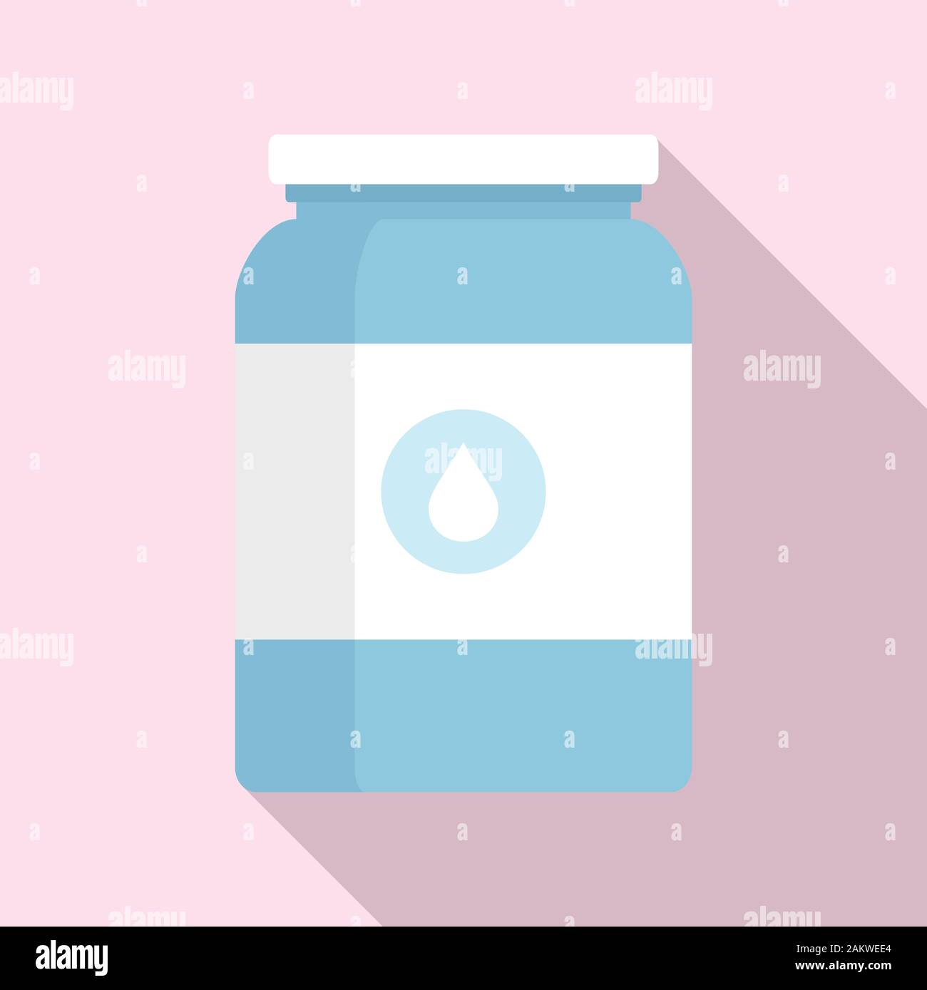 Milk jar icon. Flat illustration of milk jar vector icon for web design ...