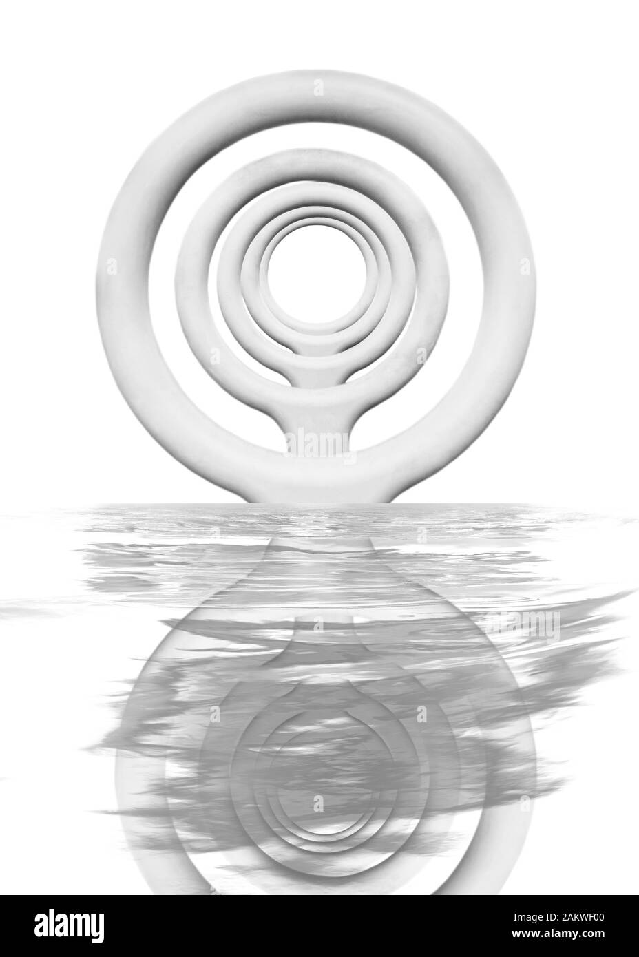 Abstract object isolated on white surface Stock Photo - Alamy