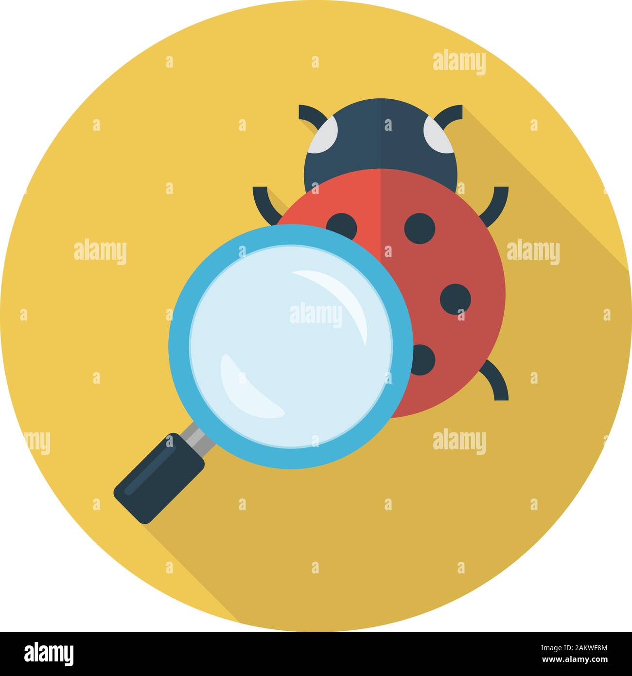 Bug magnifying glass Cut Out Stock Images & Pictures - Alamy