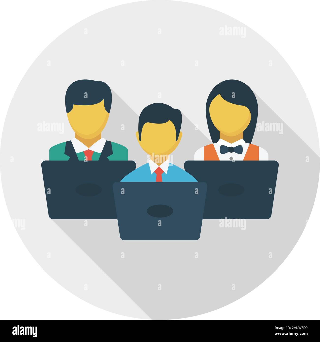 Working female employees Stock Vector Images - Alamy
