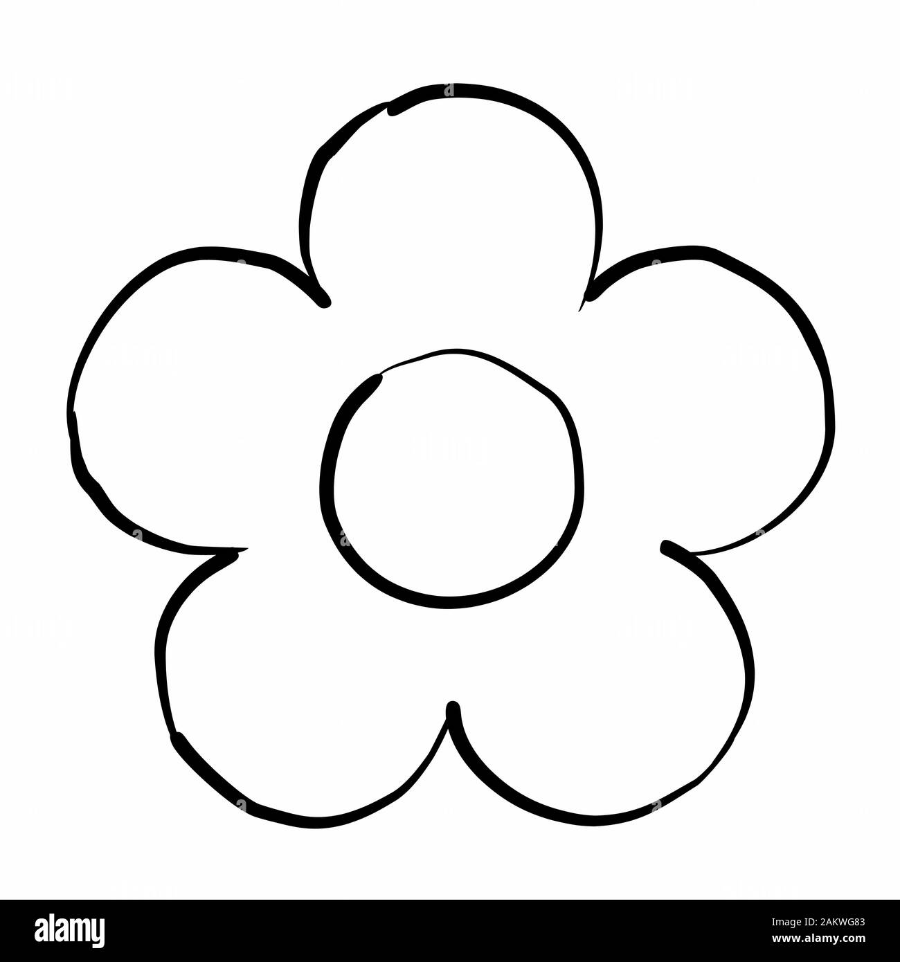 Single flower illustration Stock Vector Image & Art - Alamy