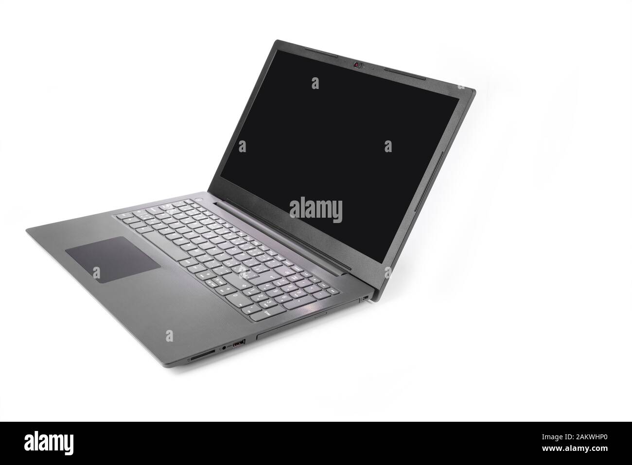 Modern slim laptop on a white background Stock Photo - Alamy