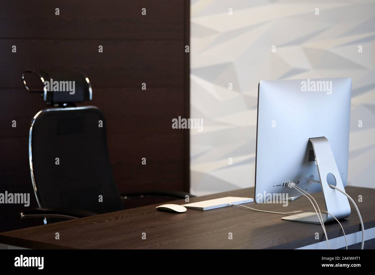 Modern workplace. Office work place for designer. Minimal desktop area ...