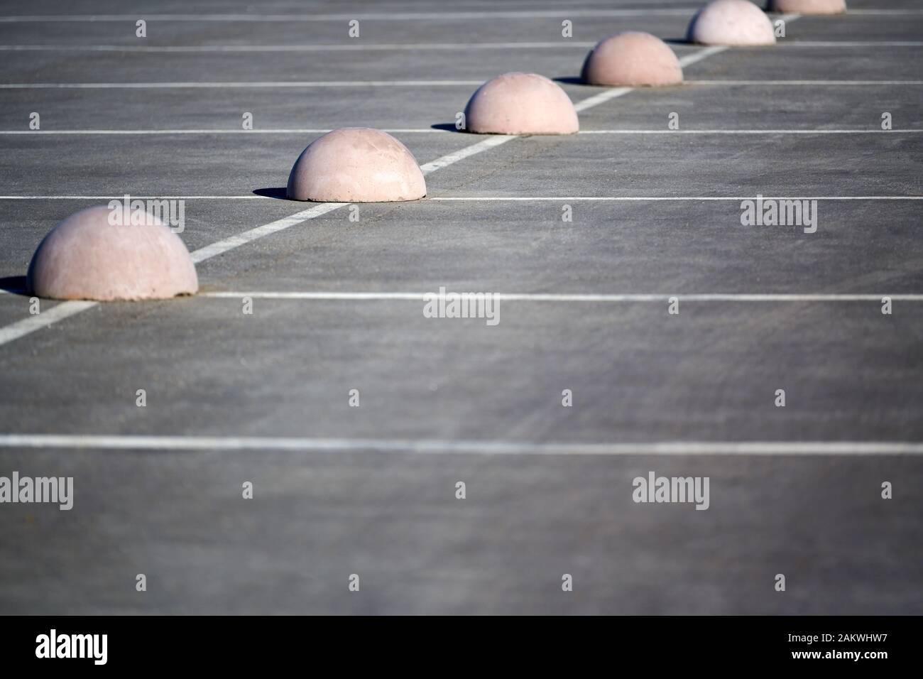 Parking hemispheres. Concrete parking limiter. Protection from car ...