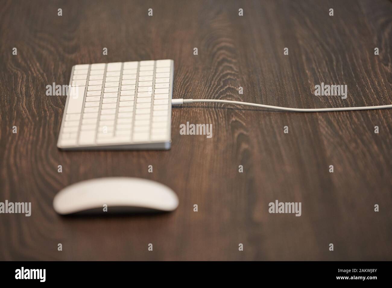 Keyboard and mouse on office table. Modern minimal workplace for study ...