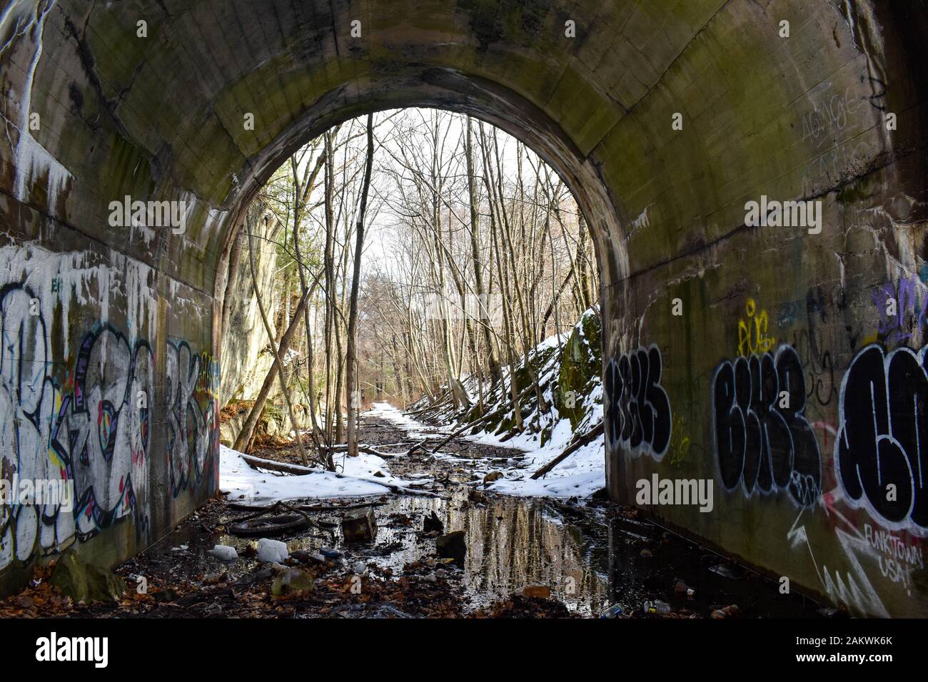 Graffiti train tunnel hi-res stock photography and images - Alamy