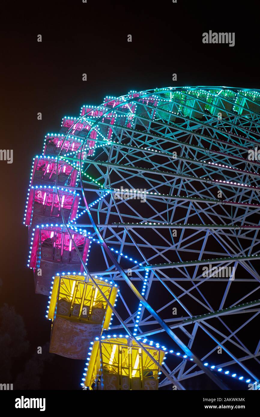 Ferris wheel in Vigo Christmas Lighting Stock Photo - Alamy