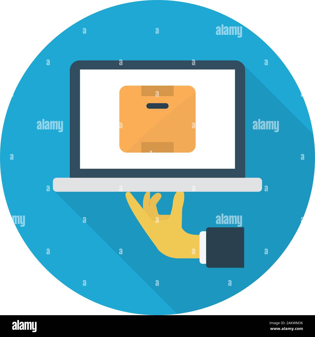 Parcel delivery and computer Stock Vector Images - Alamy