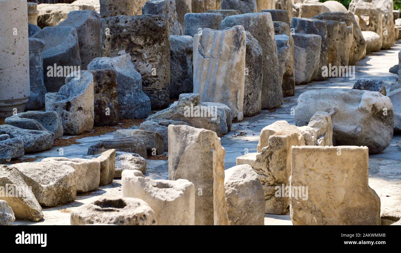 Archaeological excavations of ancient Greek civilization, the island of ...