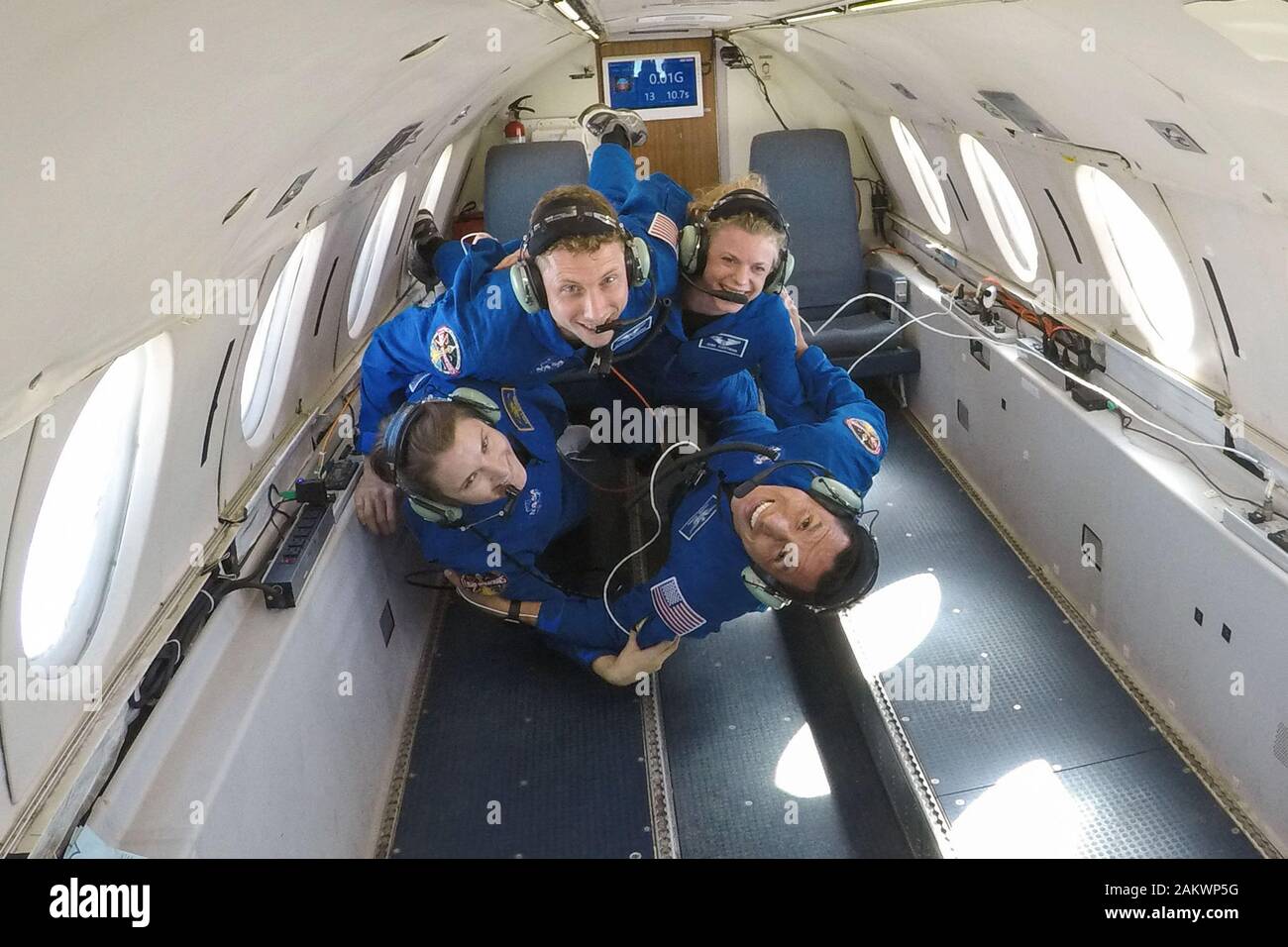 2017 NASA astronaut candidates Warren Hoburg, Zena Cardman, Frank Rubio ...