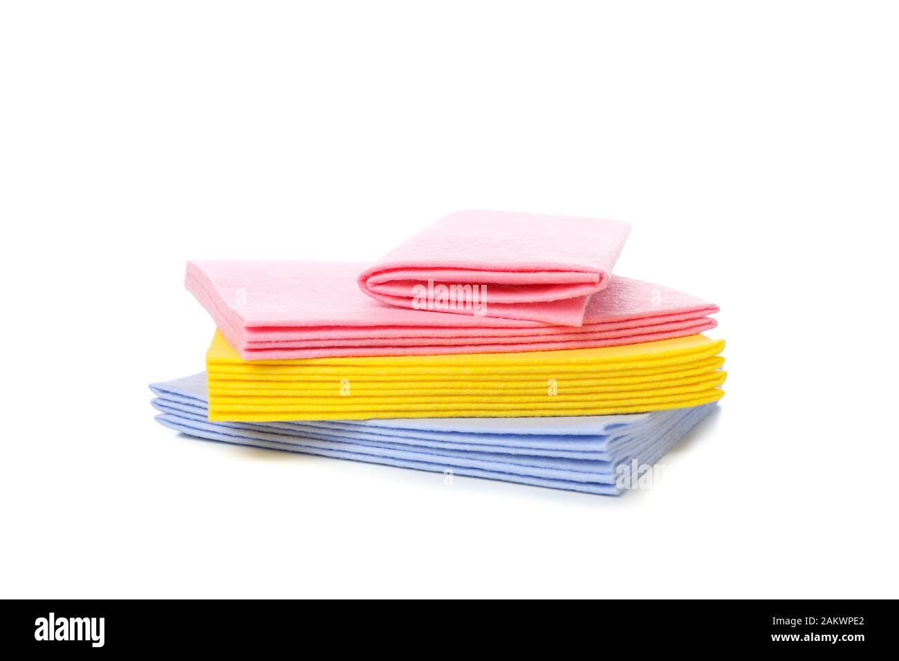 Multicolor rags for cleaning isolated on white background Stock Photo ...