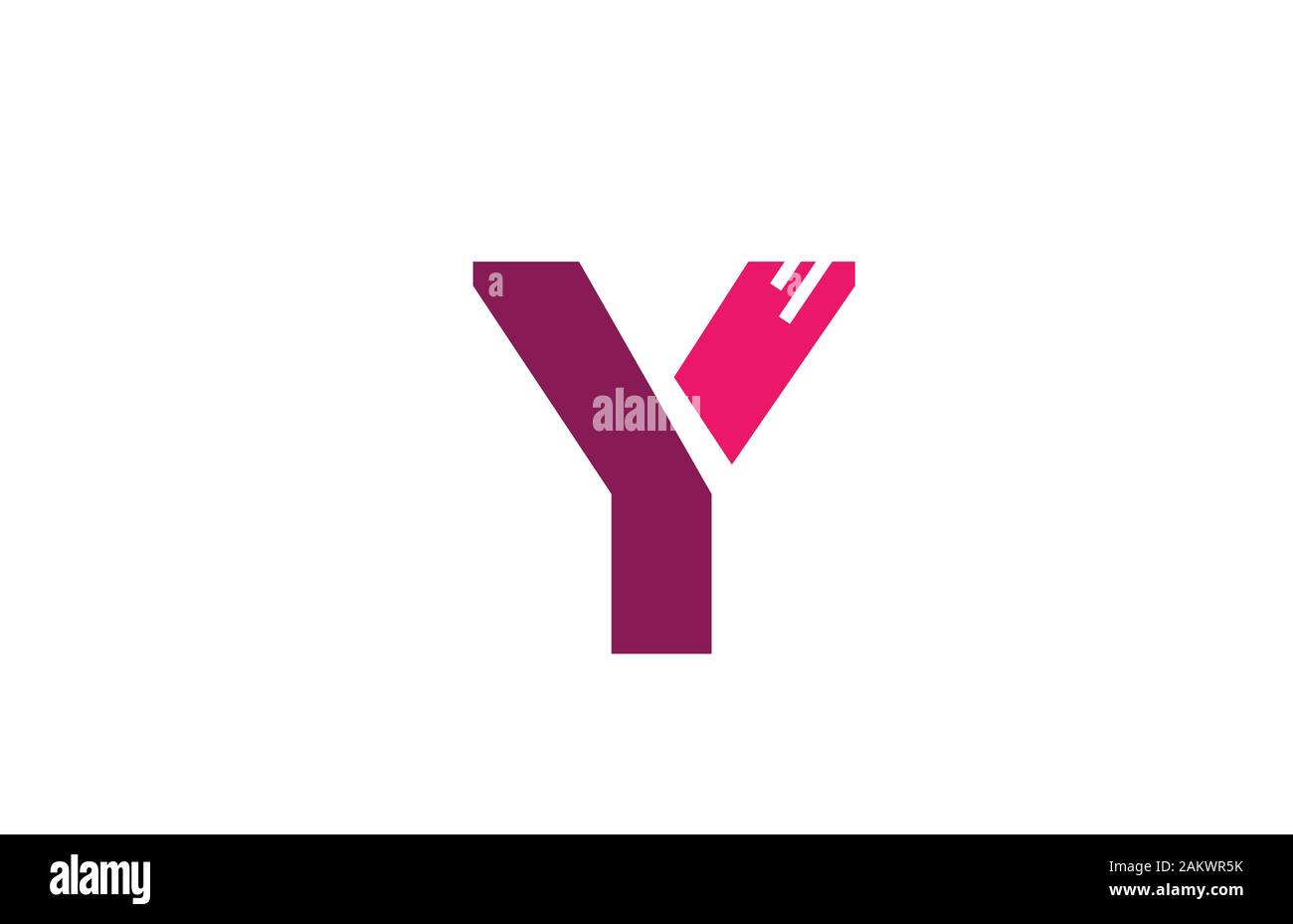 pink white alphabet letter Y logo design icon for business company ...