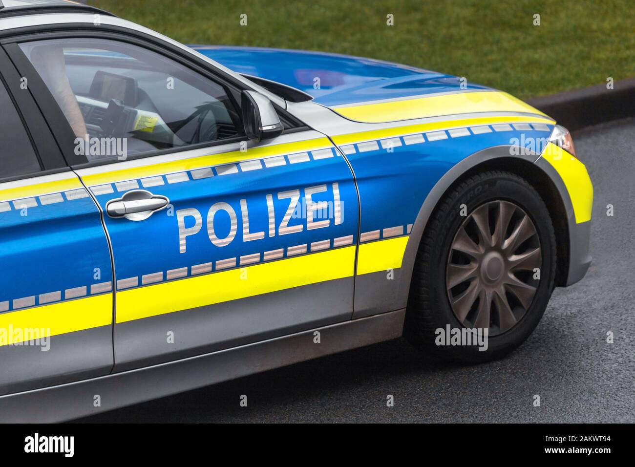 modern german police car on the road Stock Photo - Alamy