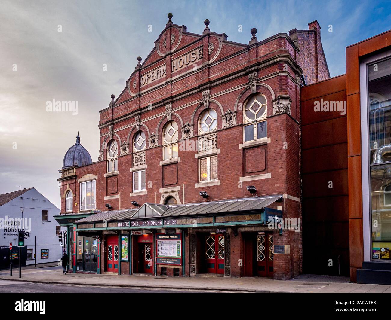 Wakefield Theatre Royal and Opera House at dusk. Wakefield. West ...