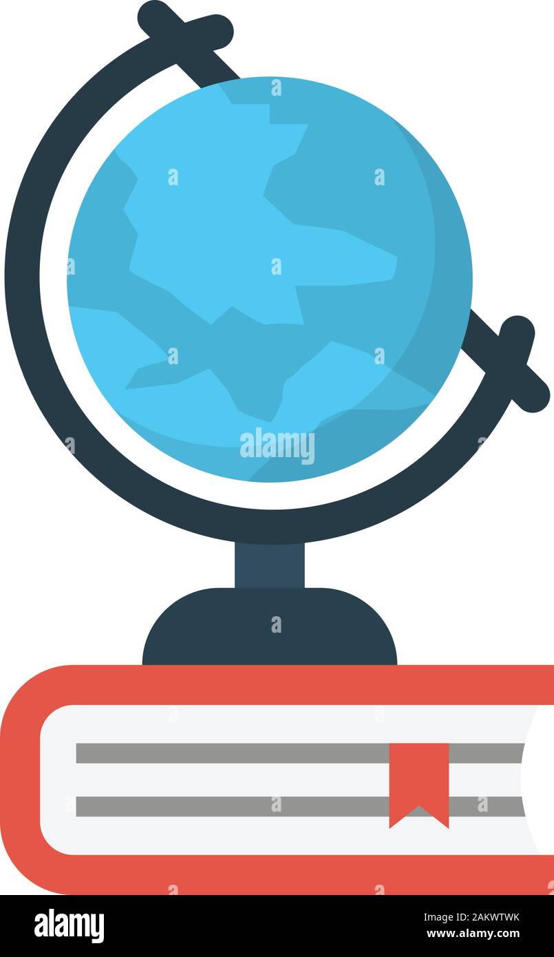 Open book globe world Stock Vector Images - Alamy