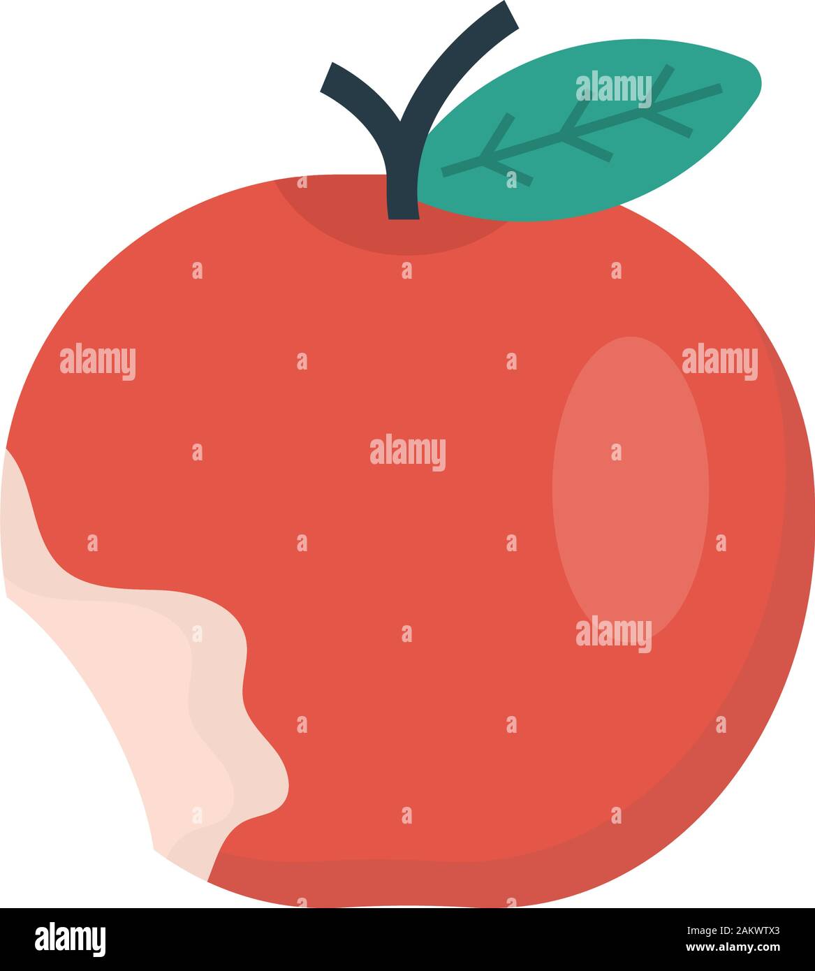 Bite fruit Stock Vector Images - Alamy