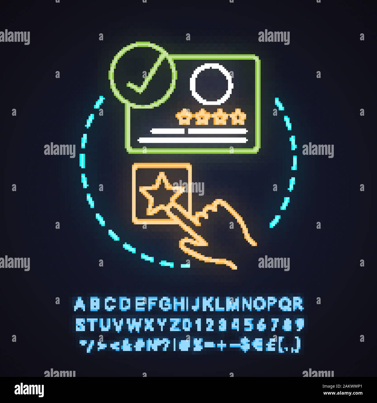 Select hotel class neon light concept icon. Trip planning idea. Hotel ...