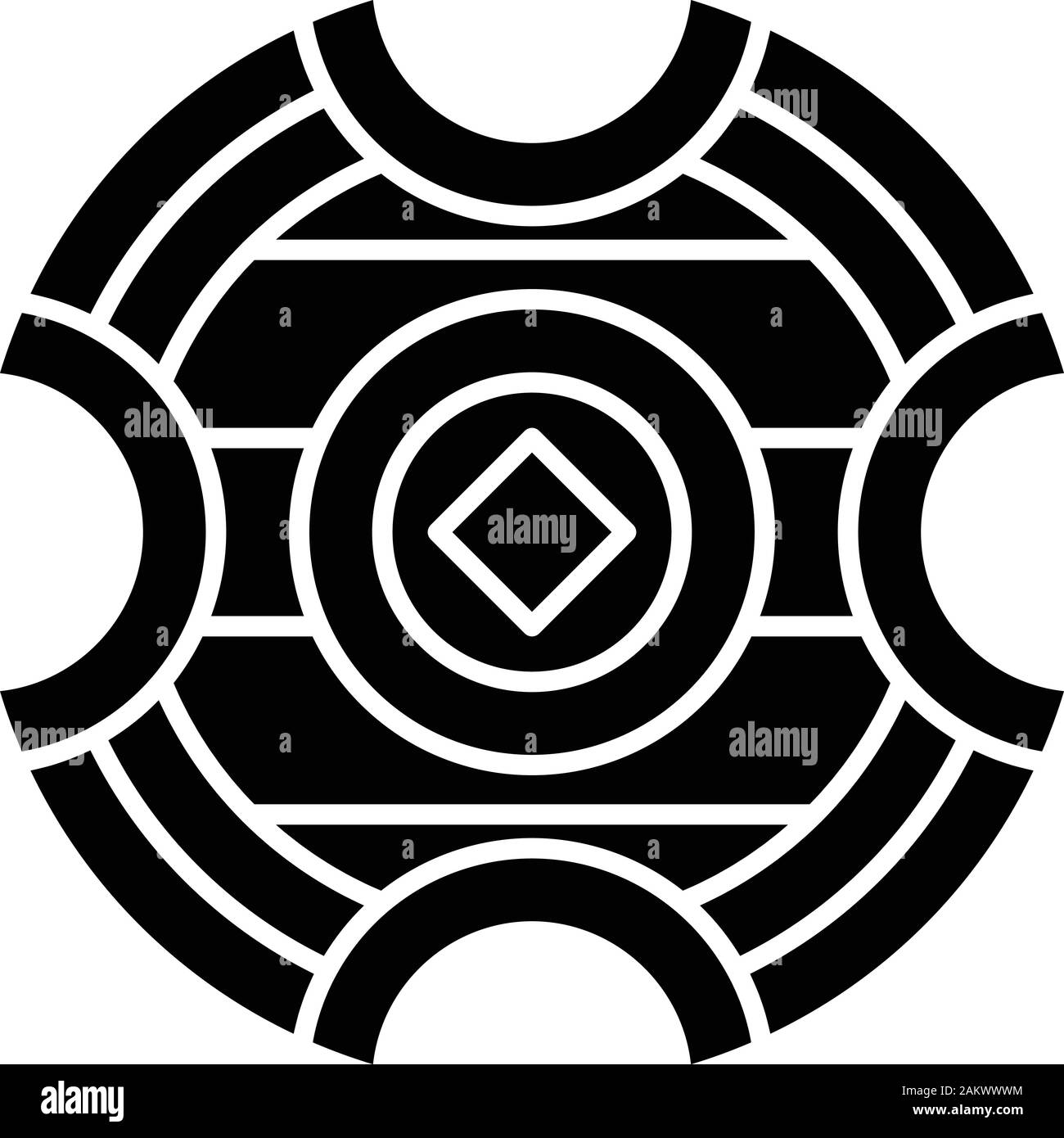 Medieval battle shield glyph icon. Knight guard. Protection from melee ...