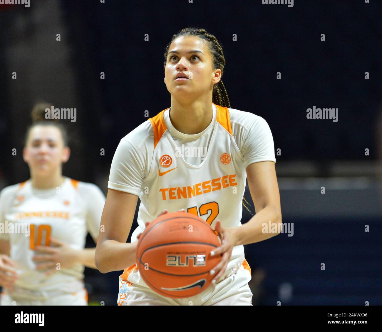 Oxford, MS, USA. 09th Jan, 2020. Tennessee guard, Rae Burrell (12), at ...