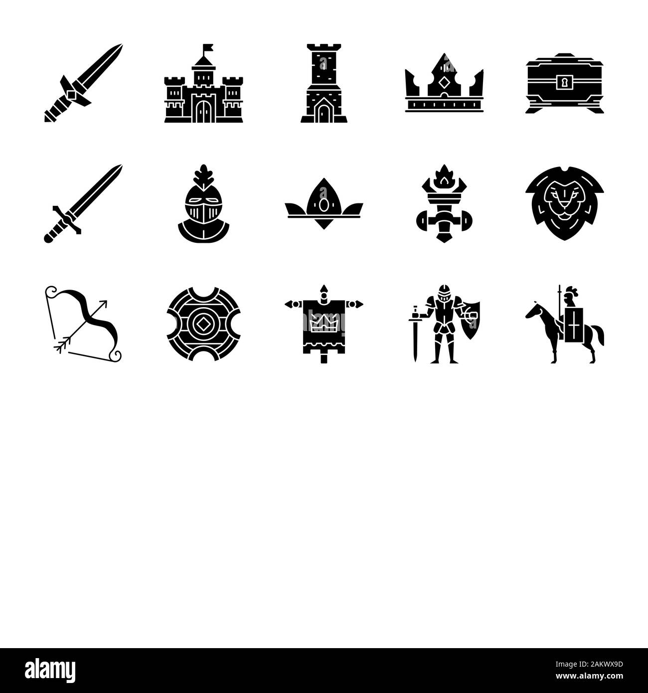 Burning royal symbols Stock Vector Images - Alamy