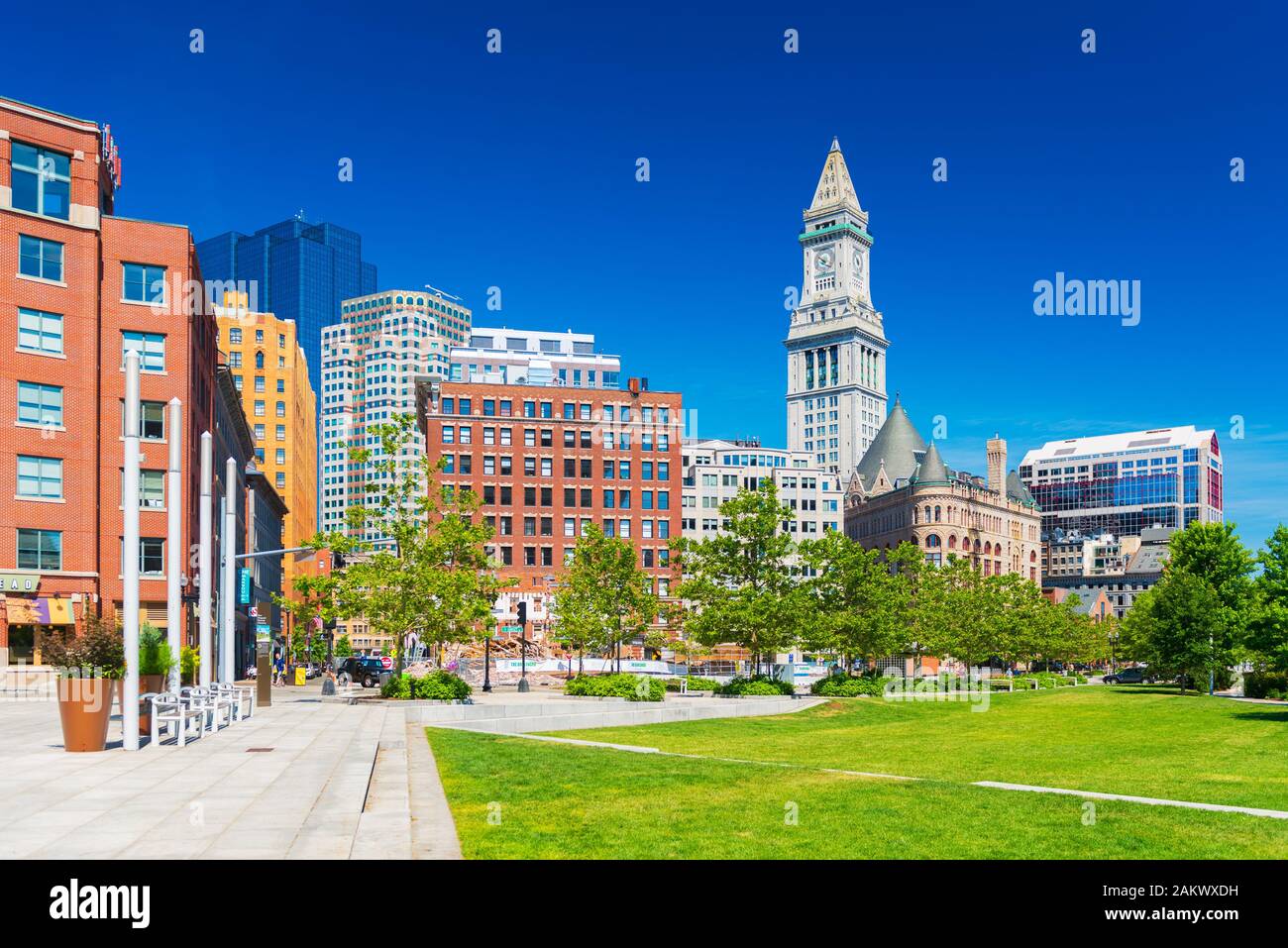 Boston - June 2016, MA, USA: View of The Customs House Tower ...