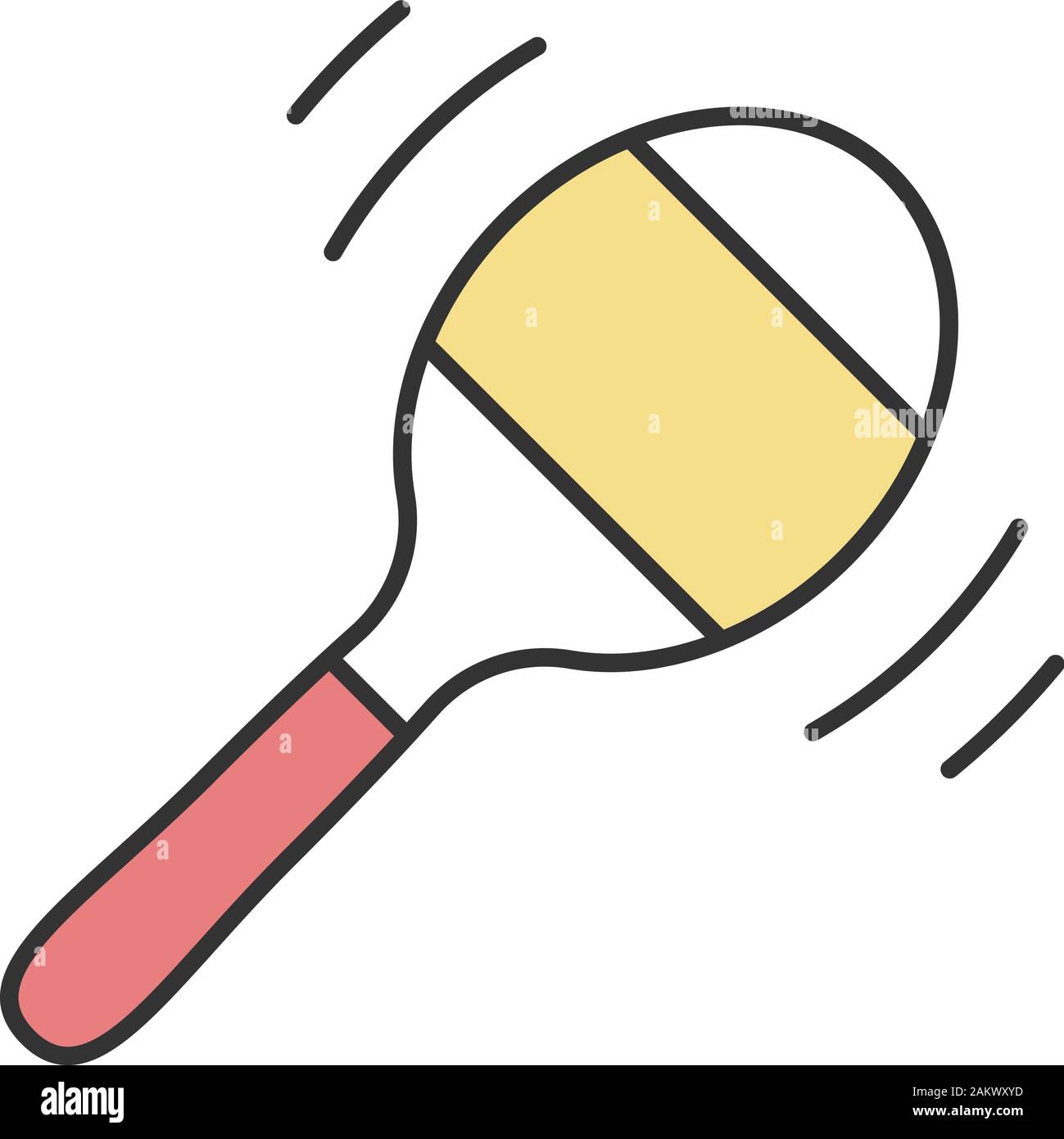 Maraca color icon. Percussion musical instrument. Rumba shaker. Baby ...