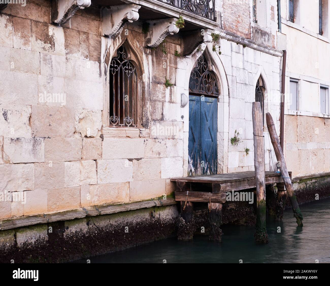 Venetian water gate, Venice, Italy Stock Photo - Alamy