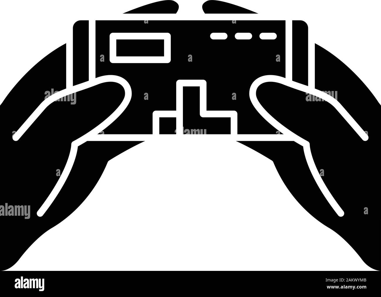 Mobile game glyph icon. Esports. Play on phone. Tetris. Screen with ...