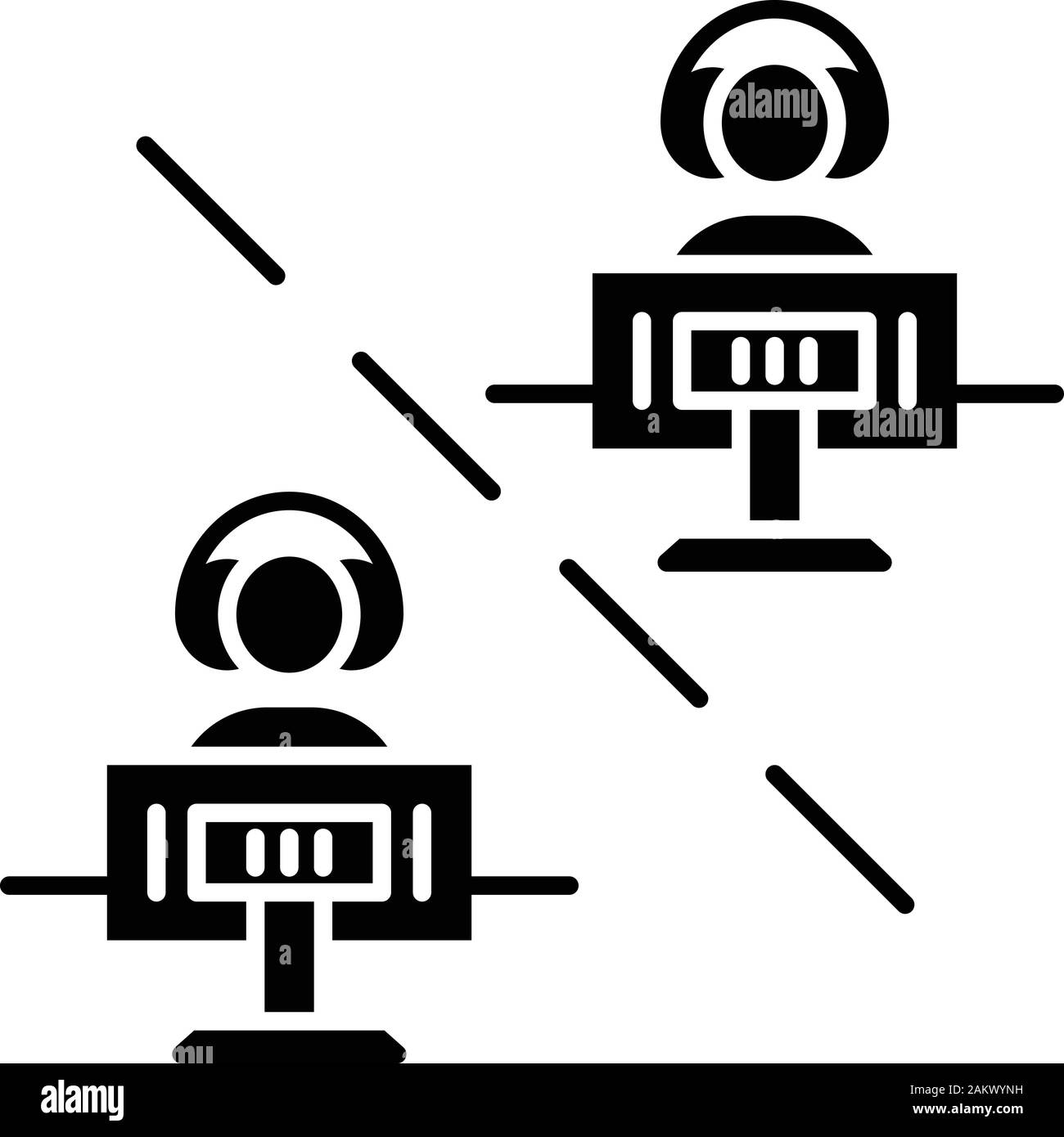Multiplayer video game glyph icon. Esports competition. Networking ...