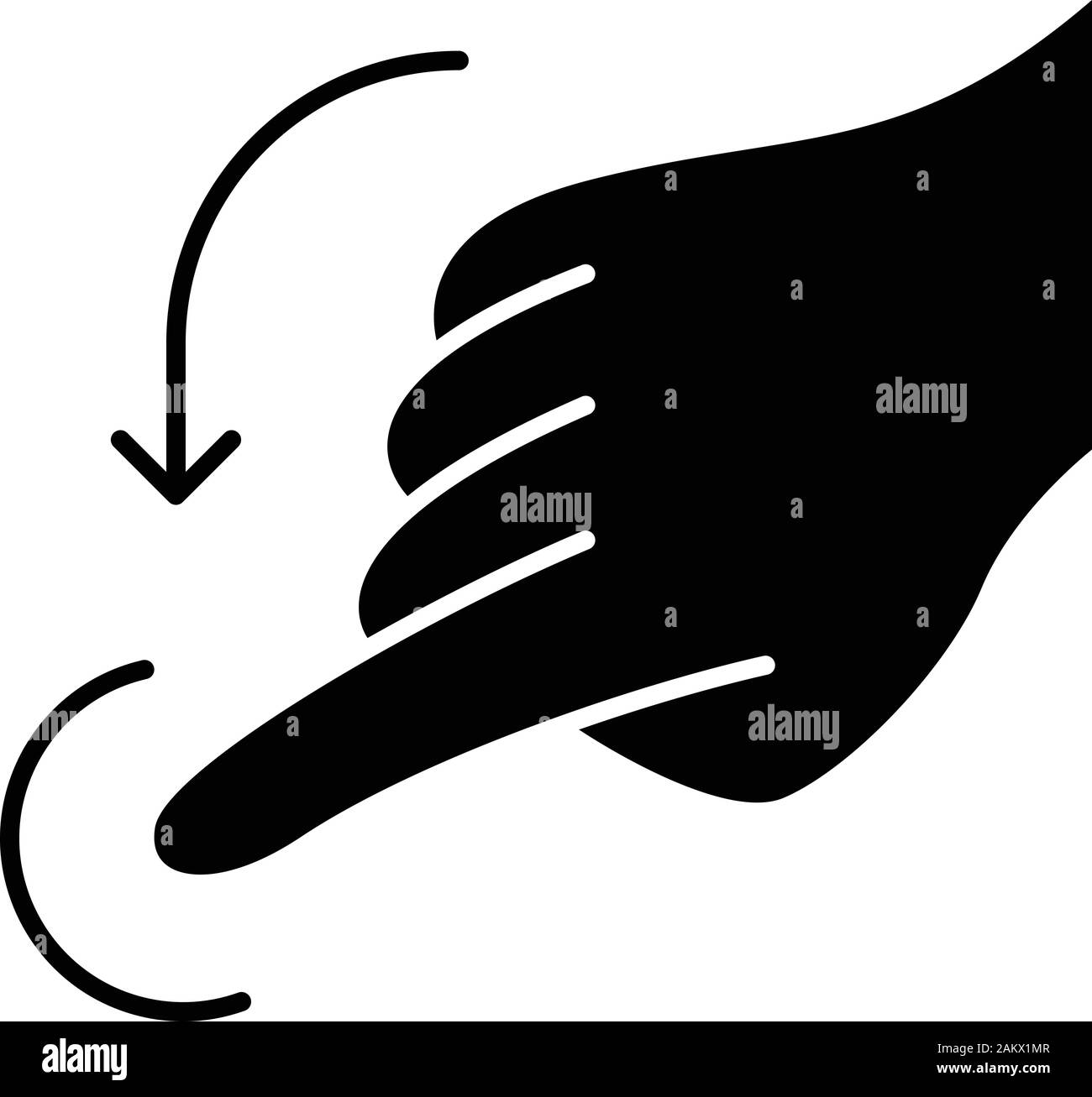 Mobile touchscreen hand fingers Black and White Stock Photos & Images ...